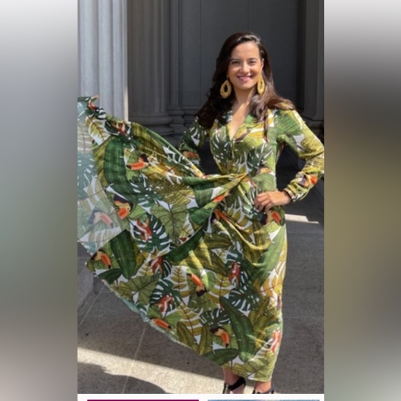 Anthropologie | Dresses | Farm Rio Animal Print Maxi Dressfarm Rio ...